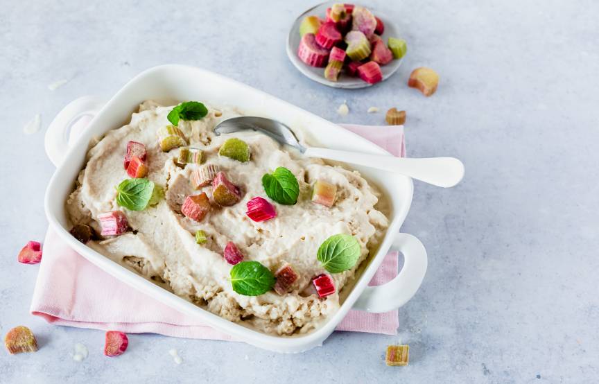 Cremiges Rhabarber-Eis aus dem Monsieur Cuisine | ZauberMix