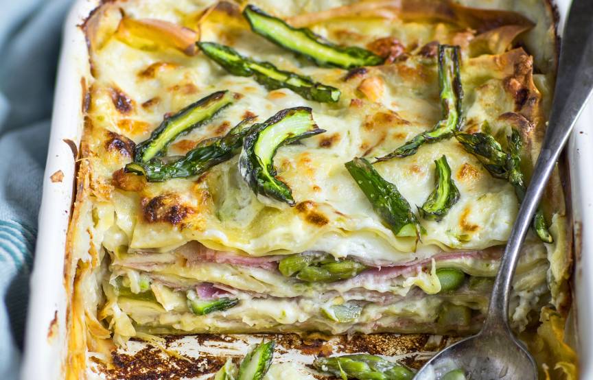 Spargel Lasagne Mit Schinken